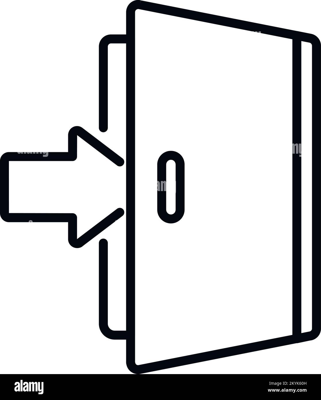 Open door icon outline vector. Computer interface. User internet Stock Vector Image & Art - Alamy