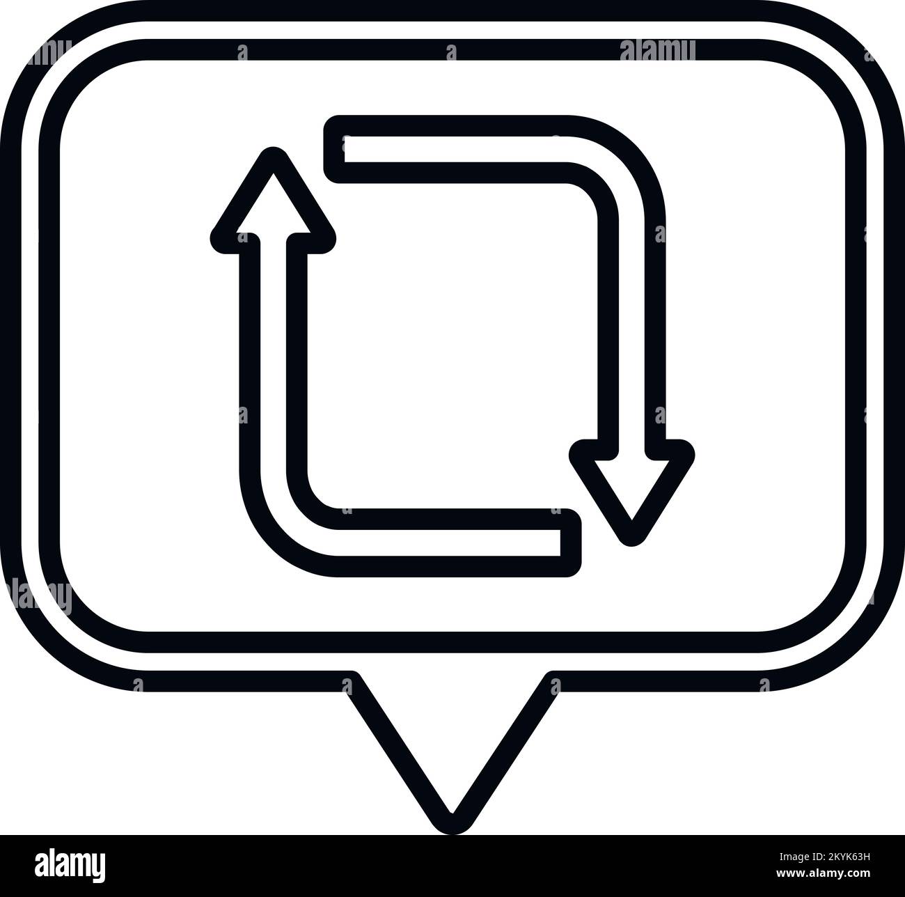 System chat icon outline vector. Digital interface. Panel desktop Stock ...