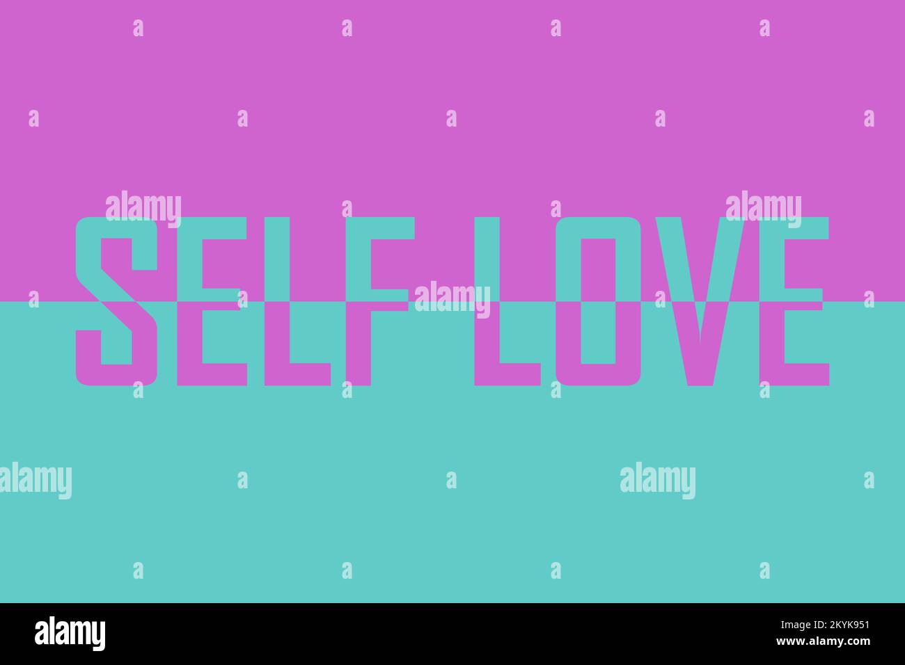 Self love, icon. Logo. Colorful typography banner with words. Text ...