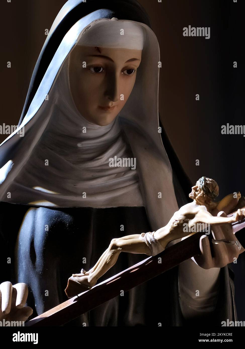 Saint Rita of Cascia. Beautiful half-length image of Santa Rita of ...