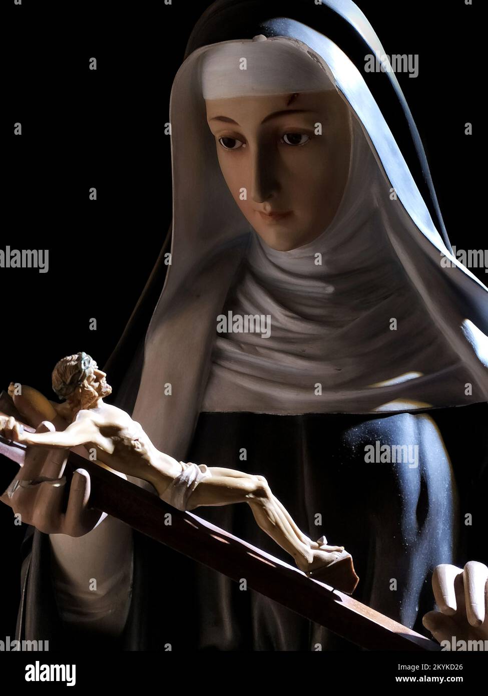 Saint Rita of Cascia. Beautiful half-length image of Santa Rita of ...