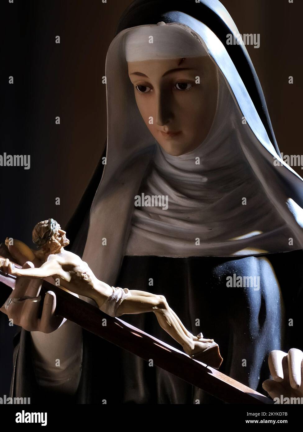 Saint Rita of Cascia. Beautiful half-length image of Santa Rita of ...