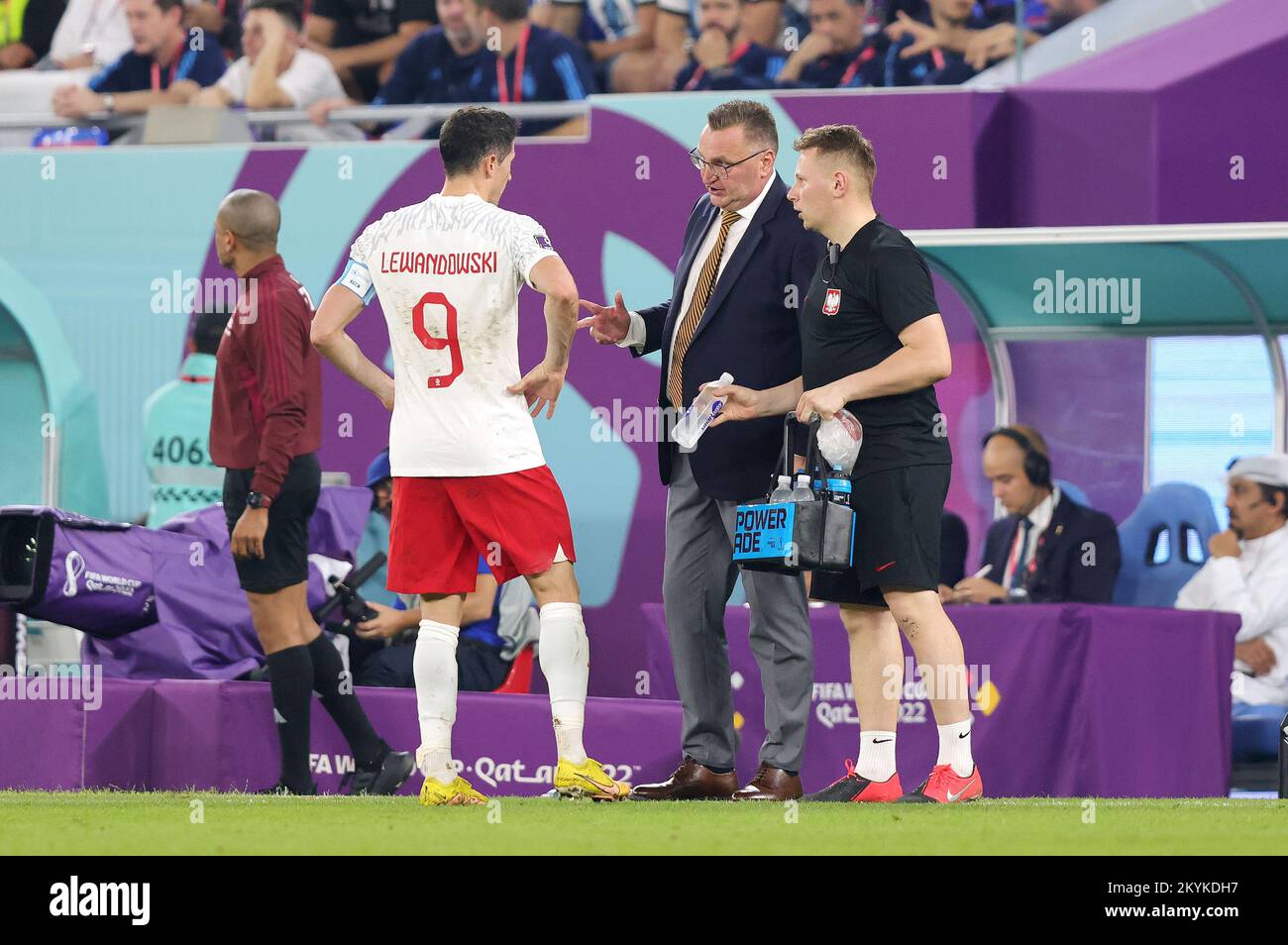 Head coach Czeslaw Michniewicz of Poland and Robert Lewandowski of ...