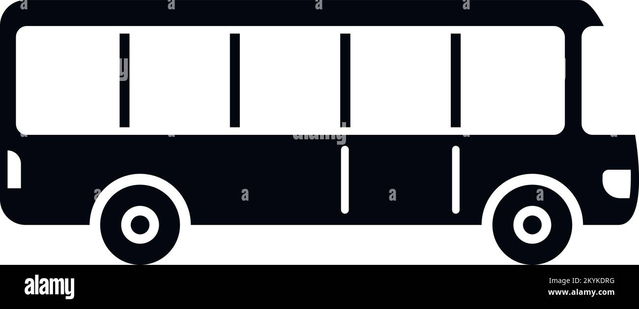 Traffic bus icon simple vector. Airport transfer. Terminal trip Stock ...