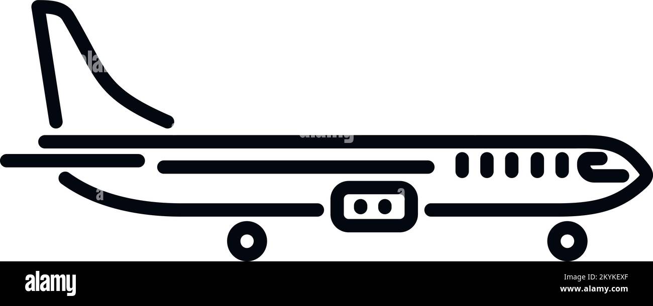 Trip airplane icon outline vector. Airport transfer. Travel hotel Stock ...