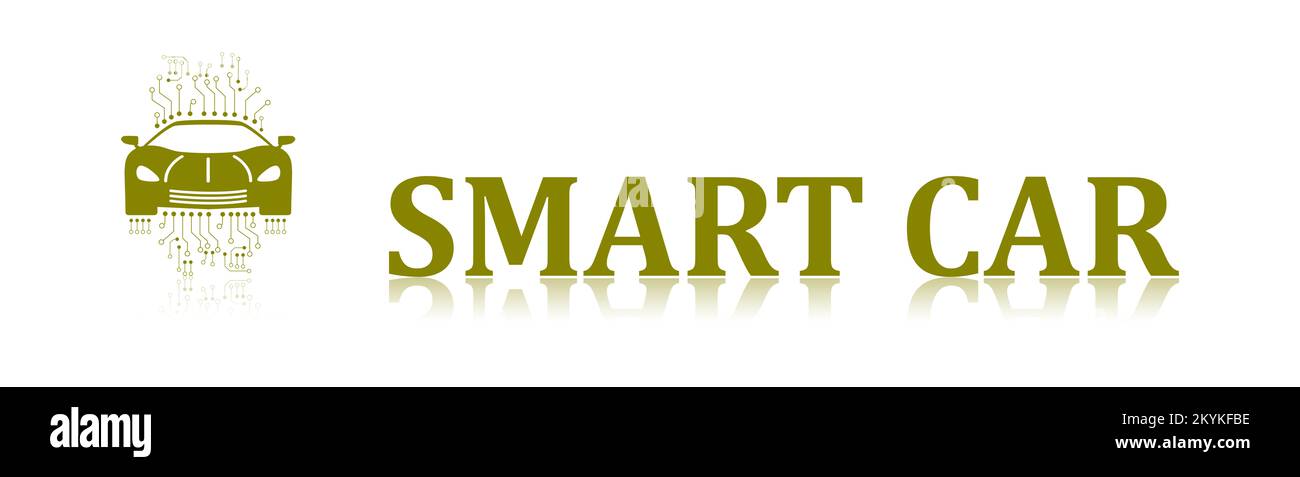 Illustration of a smart car concept Stock Photo - Alamy