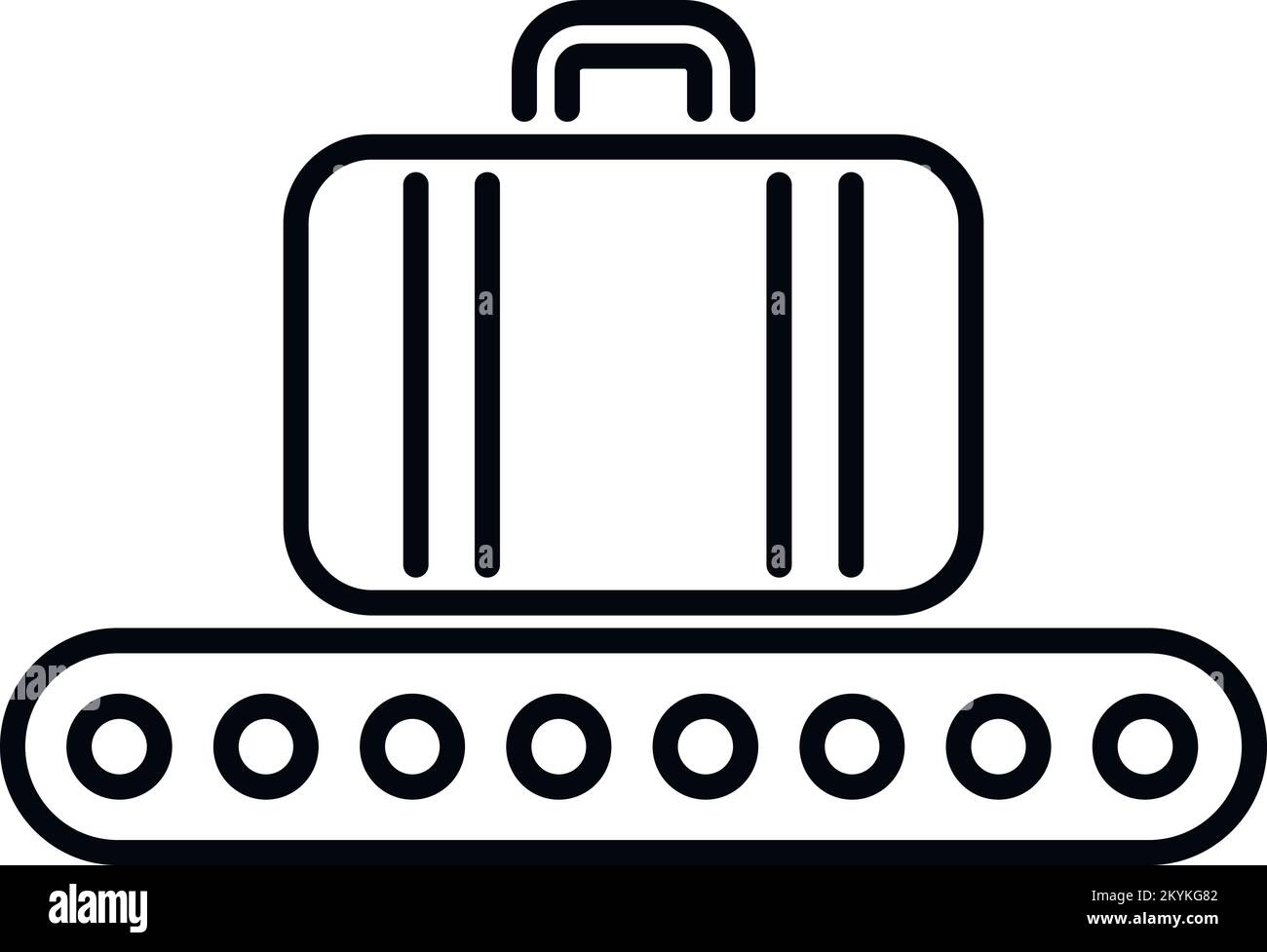 Luggage line icon outline vector. Airport plane. Way transport Stock ...