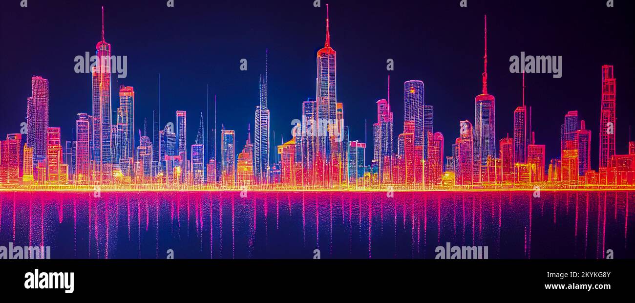 background with city stripes lights Stock Photo - Alamy