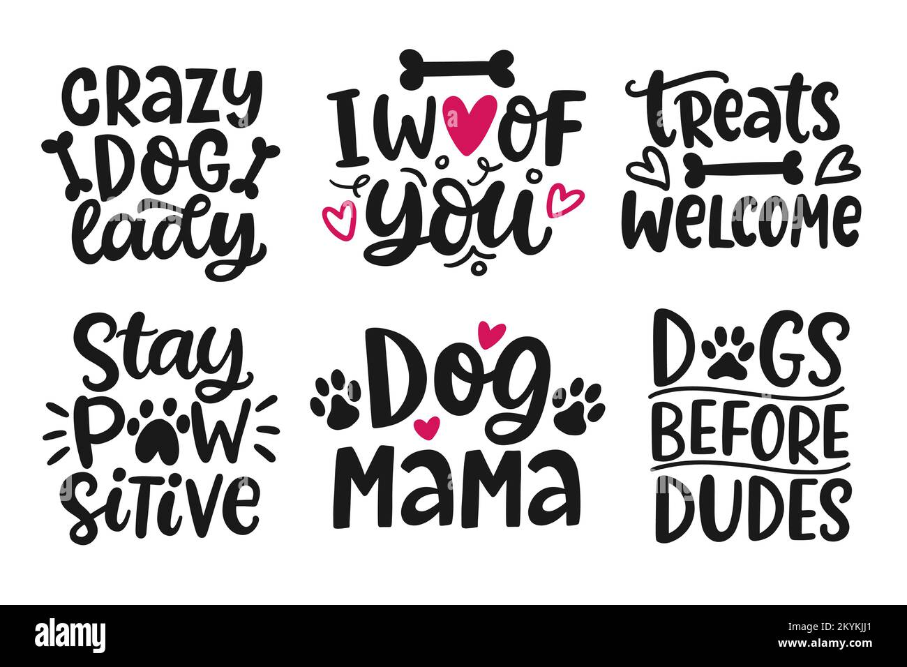Love Dog lettering set Stock Vector Image & Art - Alamy