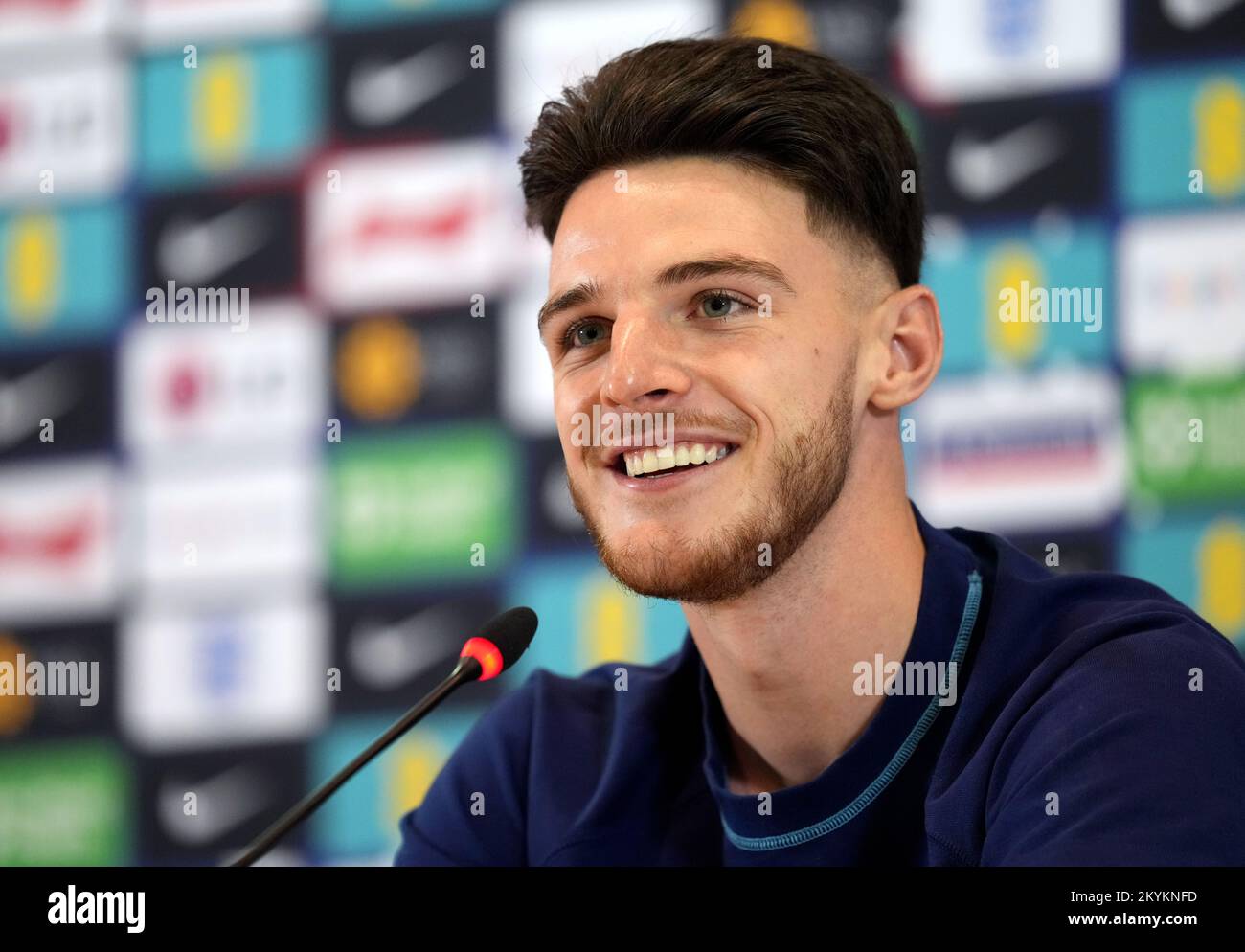 England's Declan Rice during a press conference at Al Wakrah Sports ...