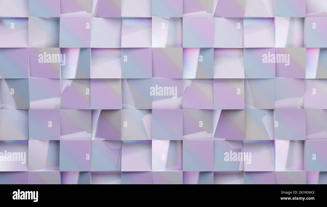 glossy pastel colors wall with square planes texture. 3d rendering ...