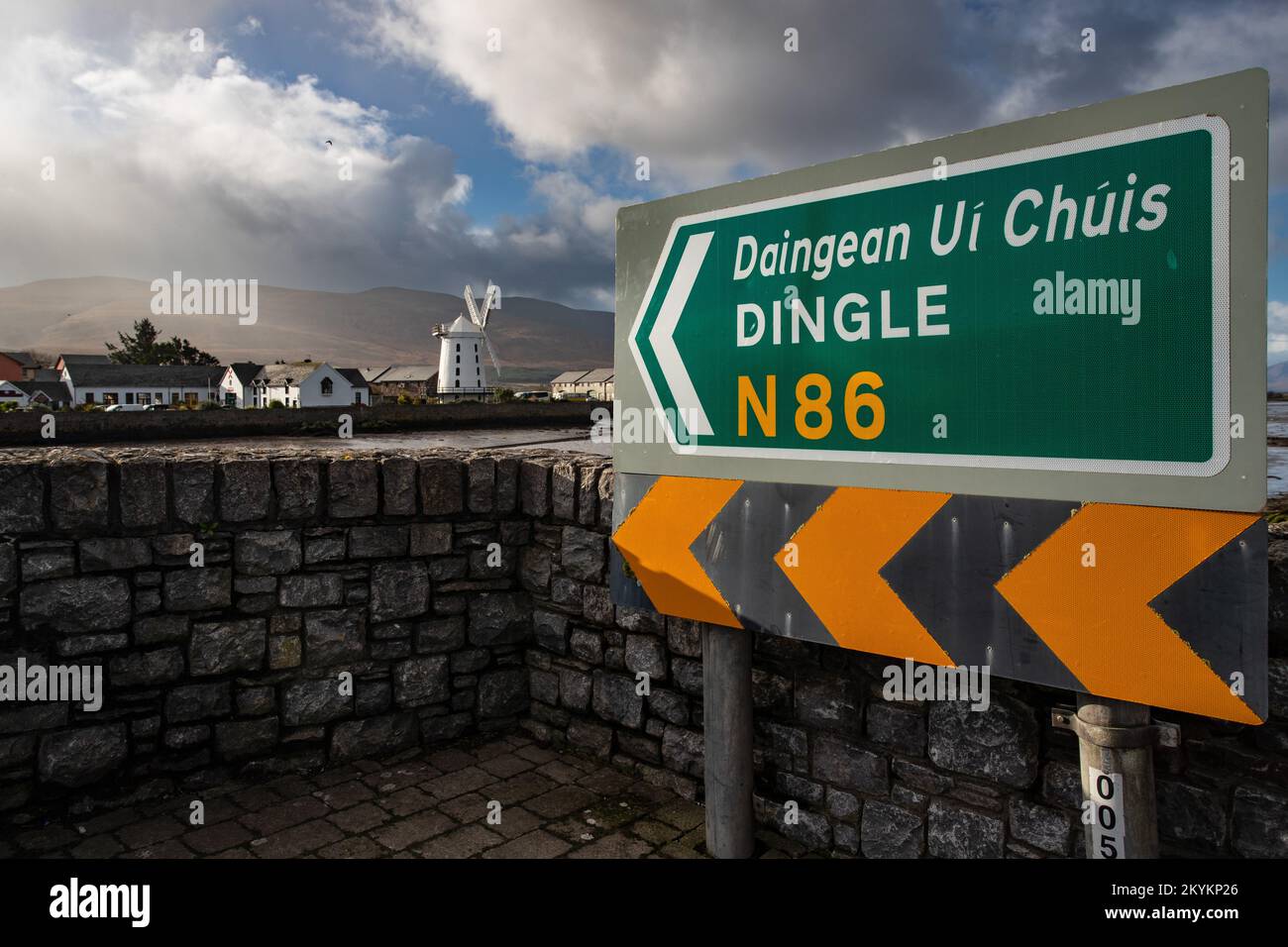 Road direction sign towards Dingle on the west coast of Ireland Stock ...
