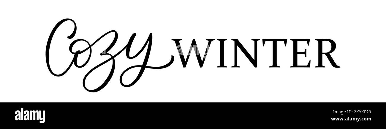 COZY WINTER text. Printable graphic tee. Design cozy winter for print ...