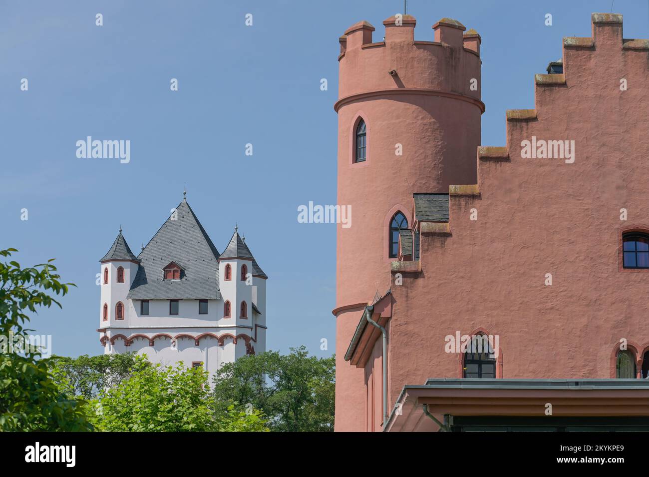 Wehrturm Kurfürstliche Burg, Burg Crass, Eltville, Hessen, Deutschland ...