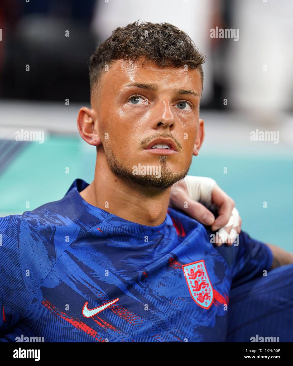 England's Ben White during the FIFA World Cup Group B match at the Al ...