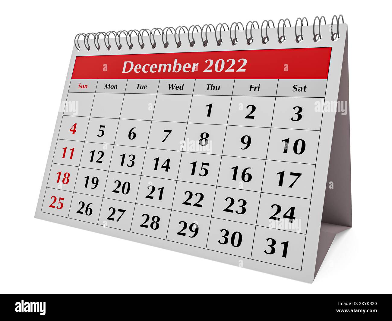 One page of the annual business desk monthly calendar. Date - month ...