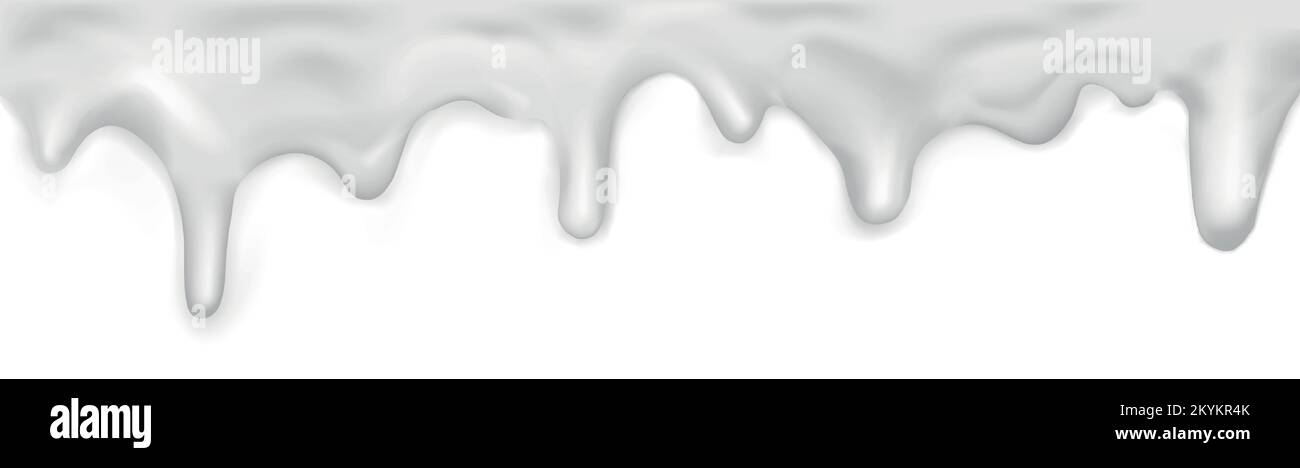 White dripping caramel, pattern on white background - Vector ...