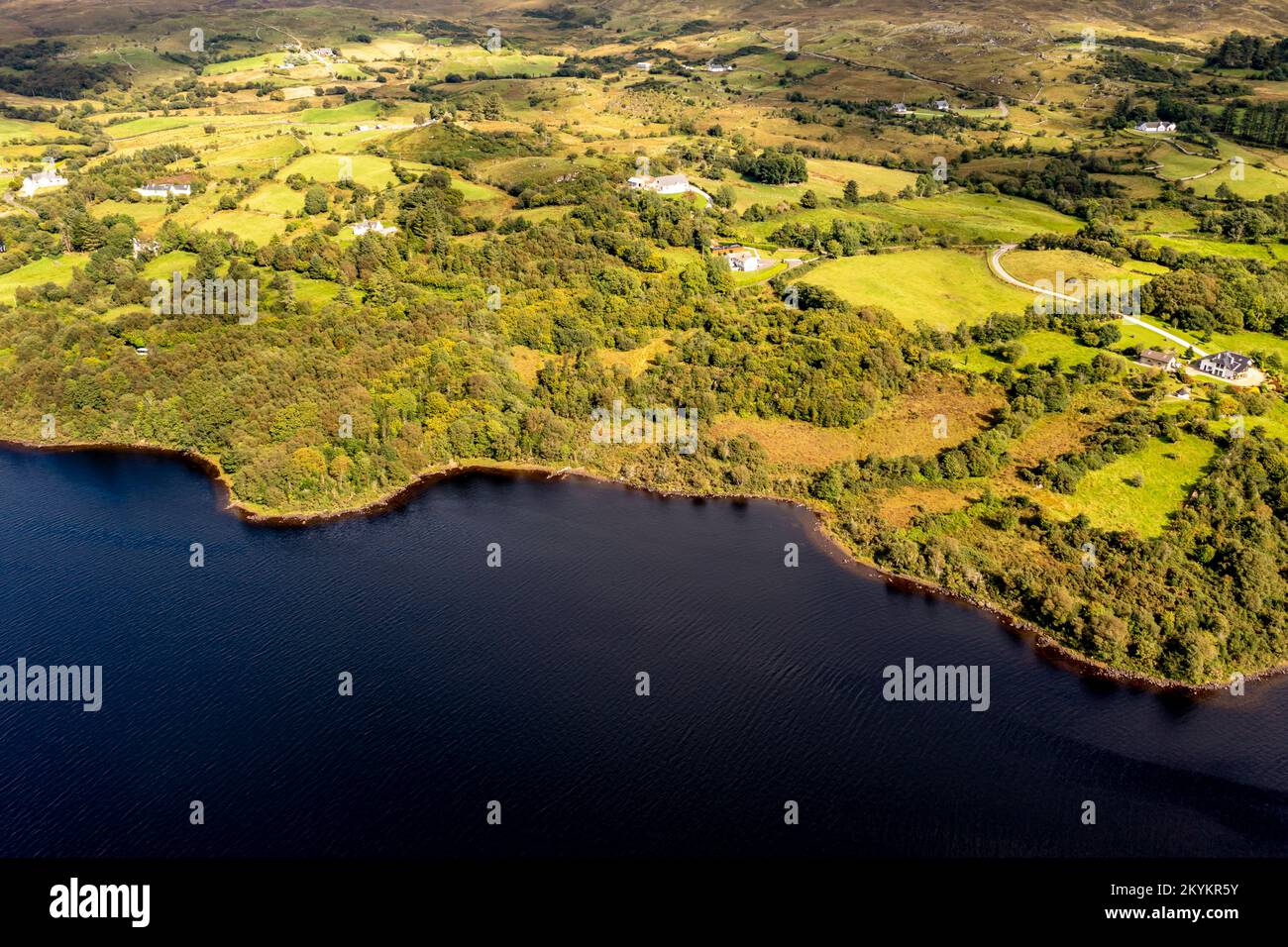 Aerial view of The Lake Eske in Donegal, Ireland Stock Photo - Alamy