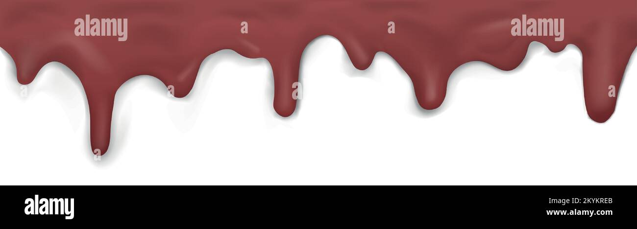 Dark dripping caramel, pattern on white background - Vector ...