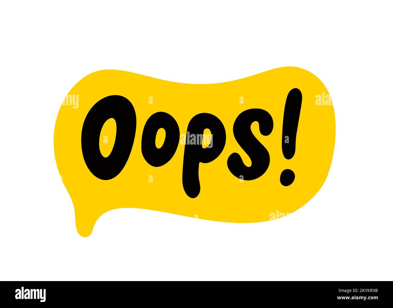 OOPS speech bubble. Ops text. Hand drawn quote. Oops icon lettering ...