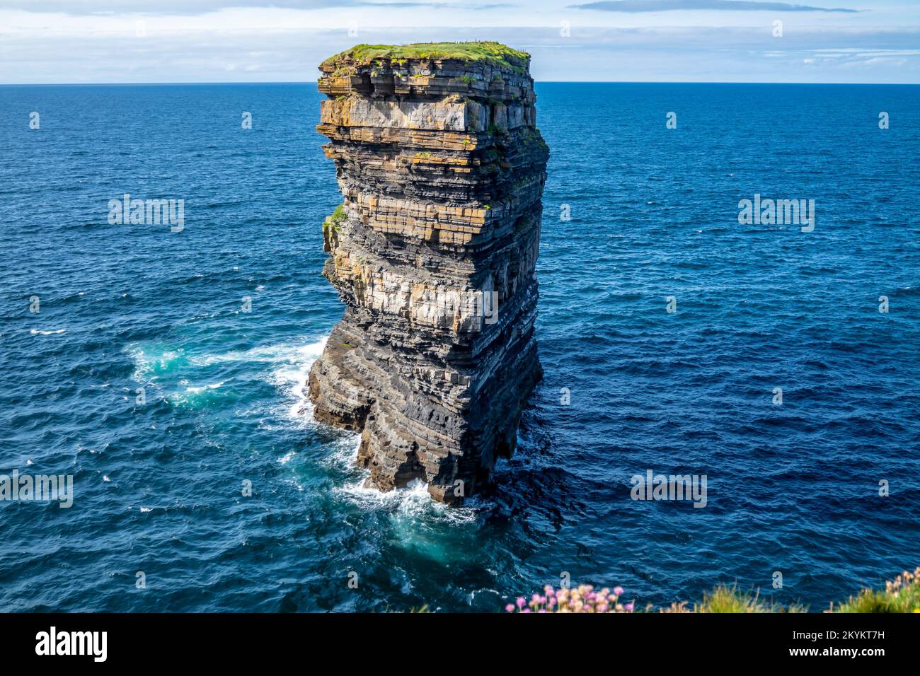 The Dun Briste Sea Stack Off The Cliffs Of Downpatrick Head In County ...