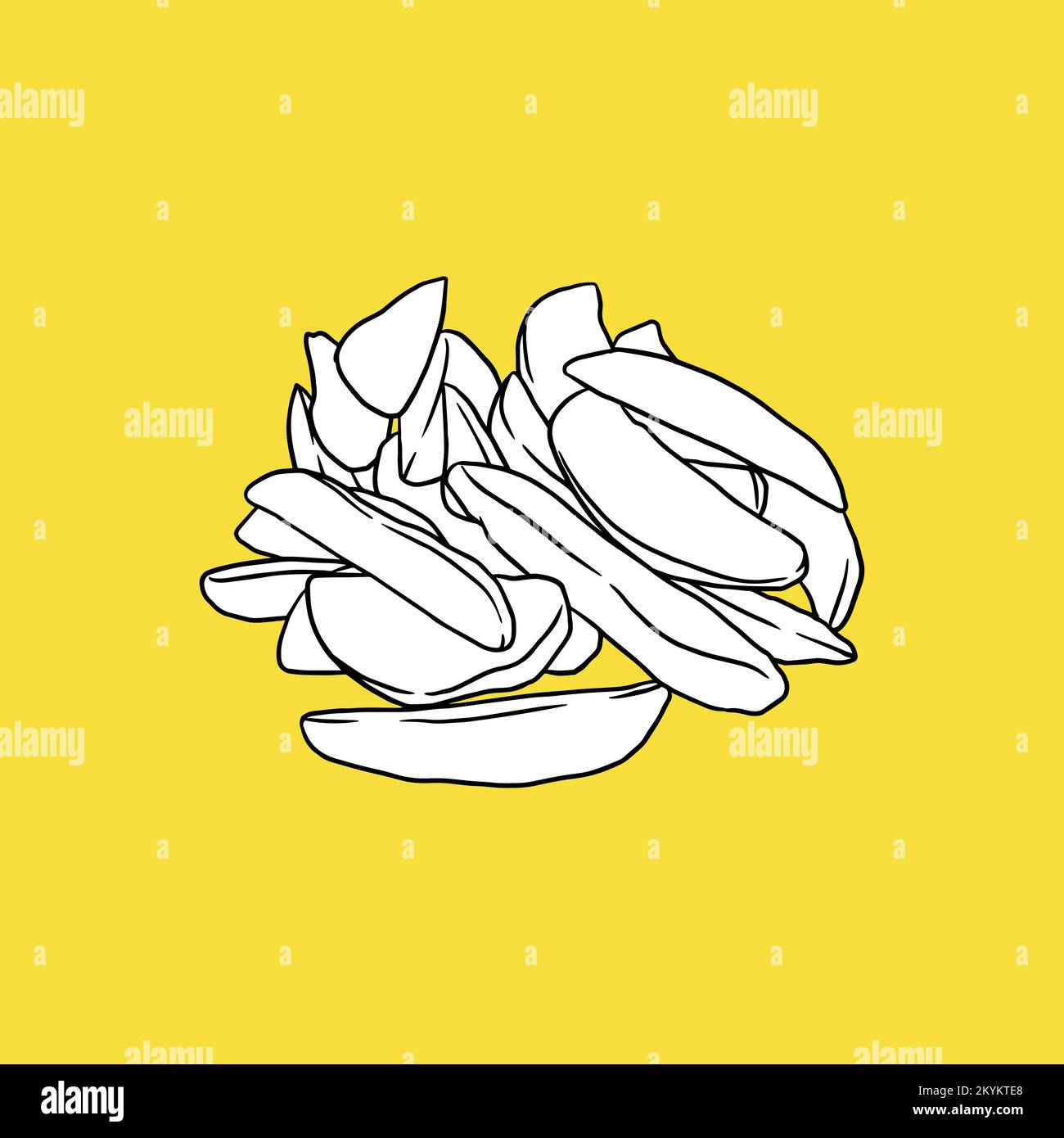 Potato slices isolated on background. - Vector. Vector illustration ...