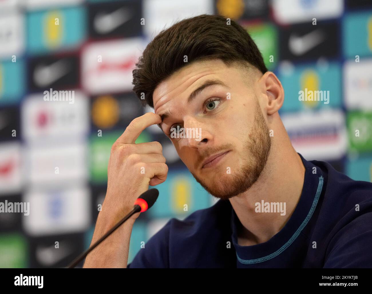 England's Declan Rice during a press conference at Al Wakrah Sports ...