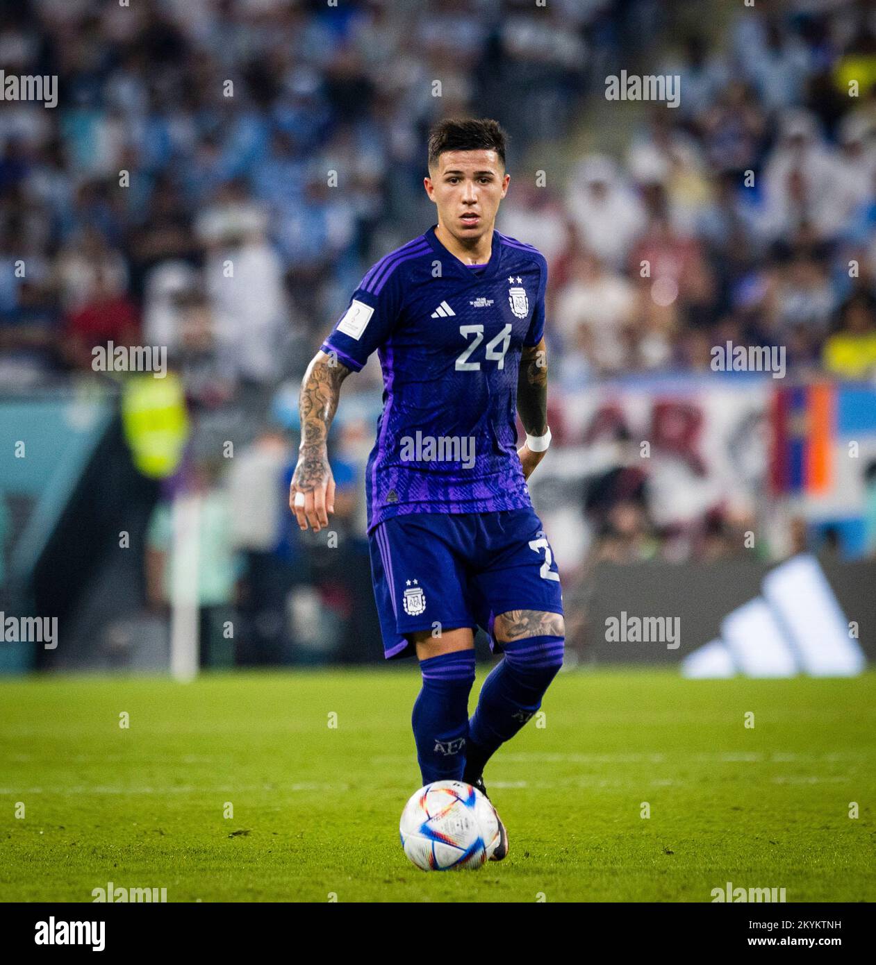 Doha, Qatar. 30th Nov, 2022. Enzo Fernandez (Arg) Poland - Argentina ...