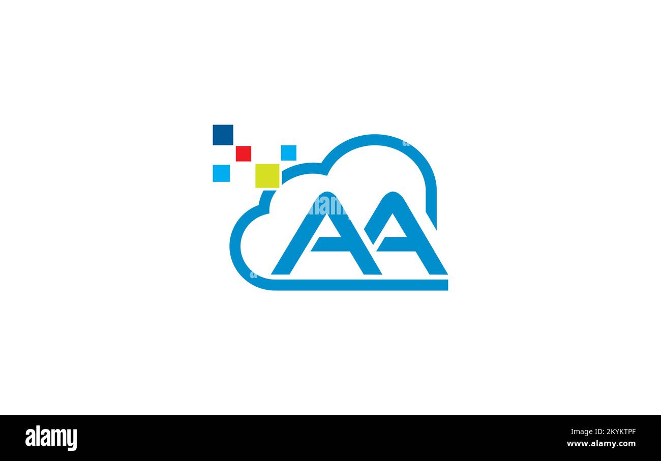 Cloud technology logo and Cloud Tech monogram Template and science and ...