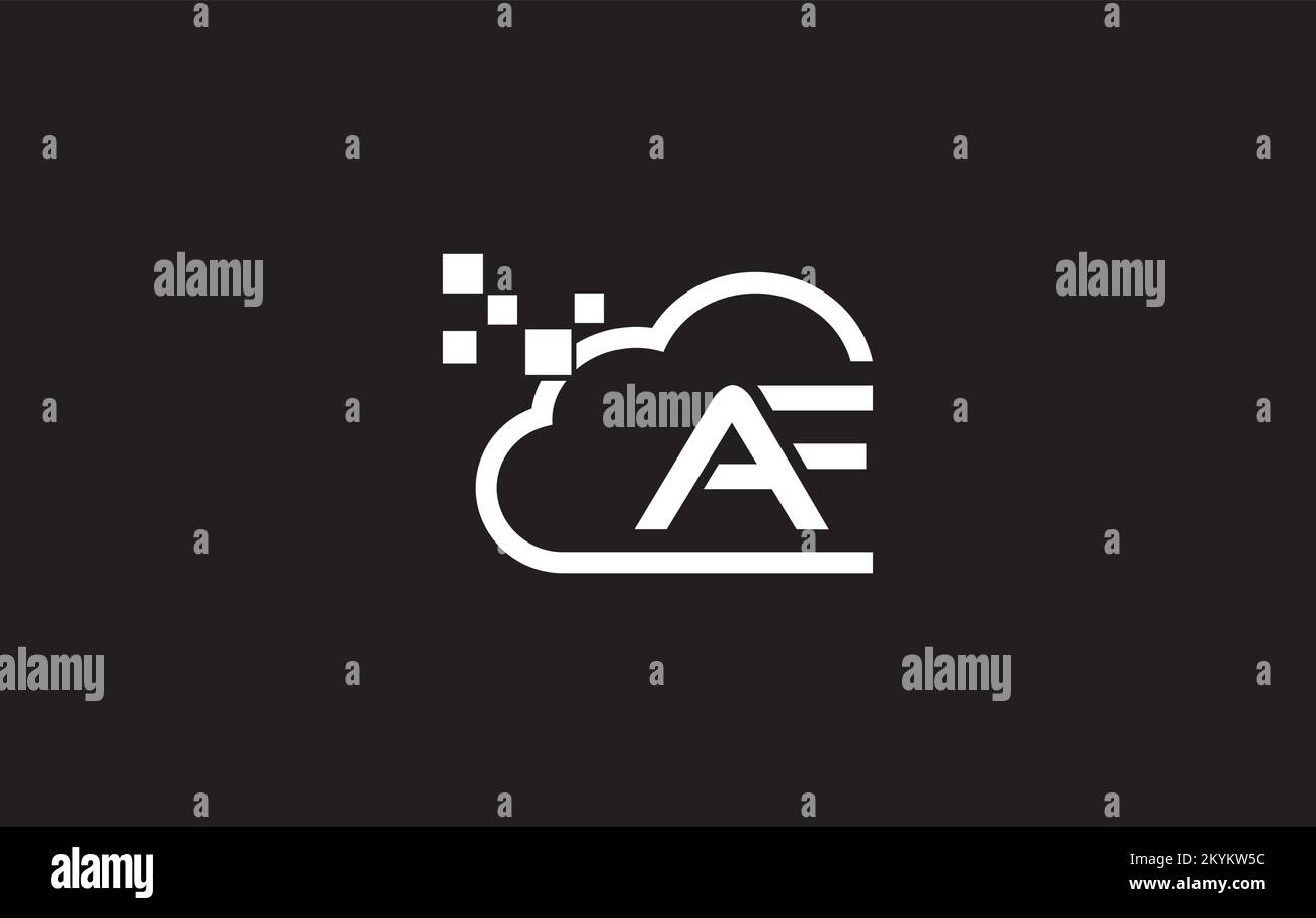 Cloud technology logo and Cloud Tech monogram Template and science and ...