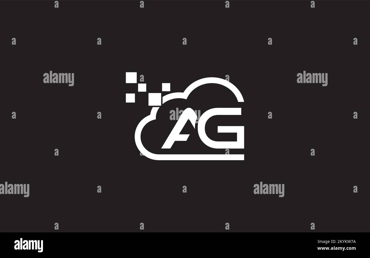 Cloud technology logo and Cloud Tech monogram Template and science and ...