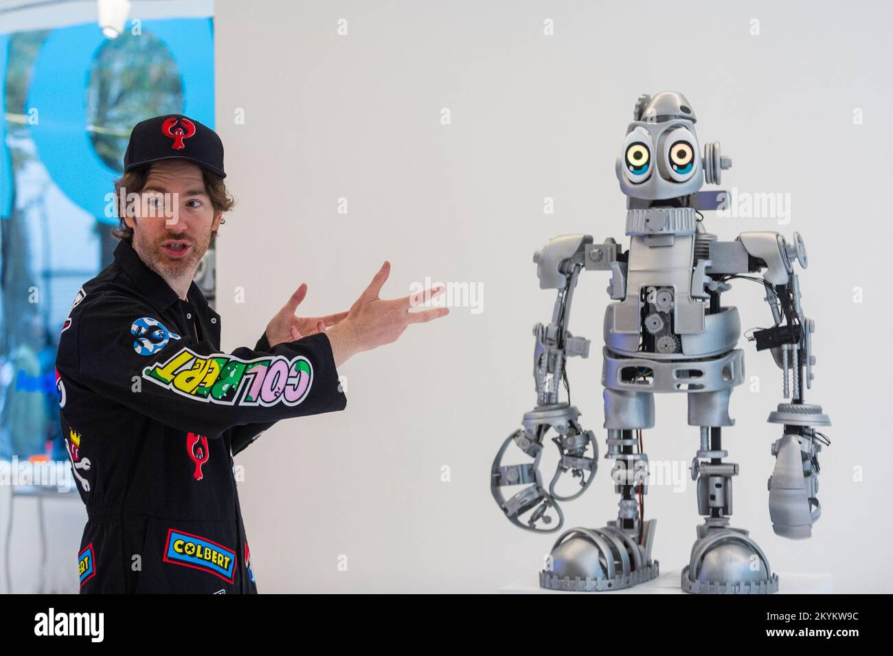 London, UK. 1 December 2022. Artist Philip Colbert unveils LobstarBot ...