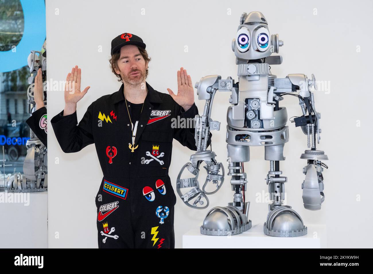 London, UK. 1 December 2022. Artist Philip Colbert unveils LobstarBot ...