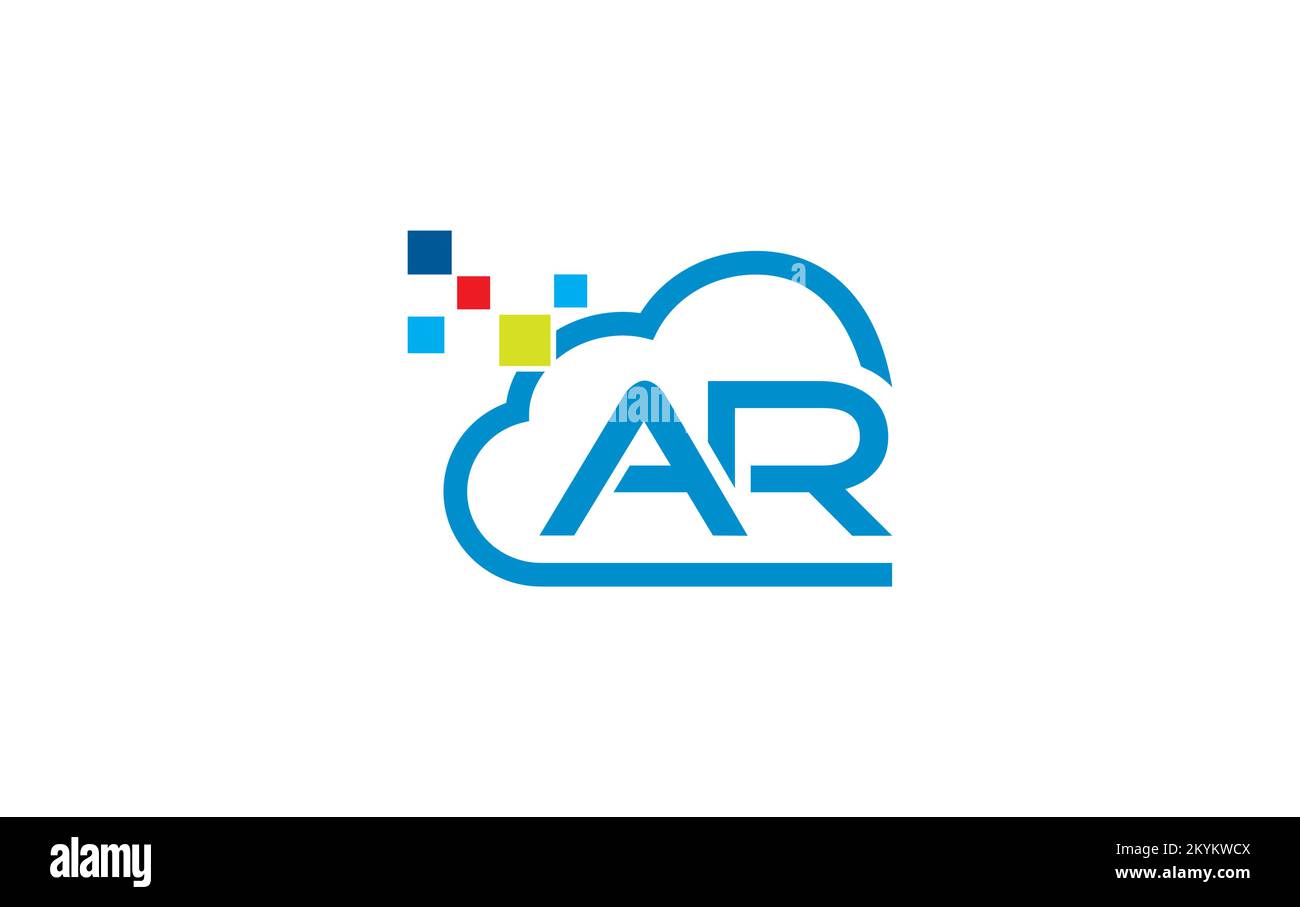 Cloud technology logo and Cloud Tech monogram Template and science and ...