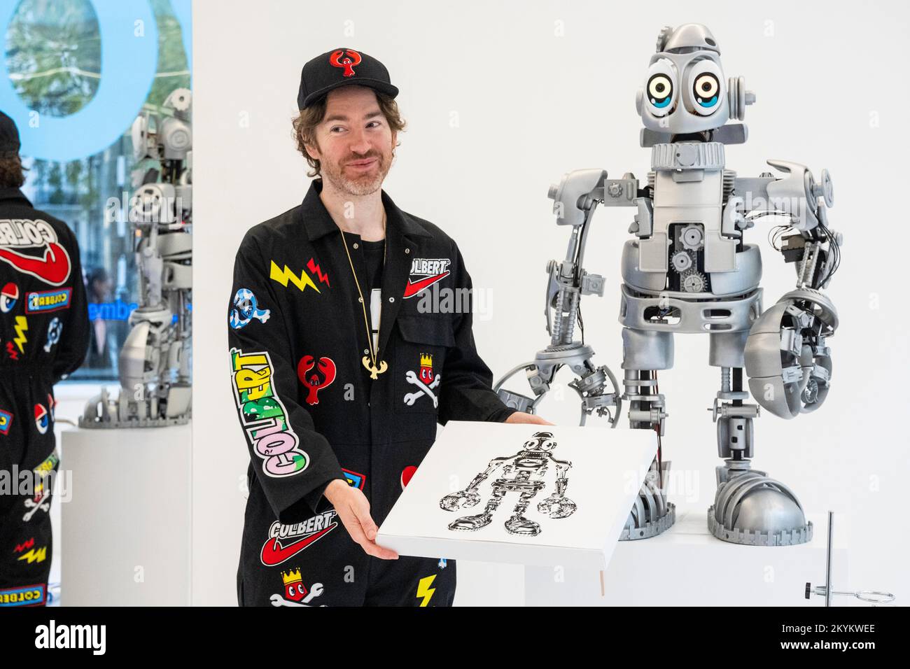 London, UK. 1 December 2022. Artist Philip Colbert unveils LobstarBot ...