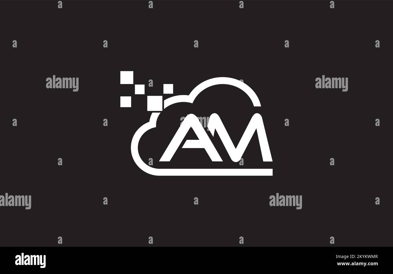 Cloud technology logo and Cloud Tech monogram Template and science and ...