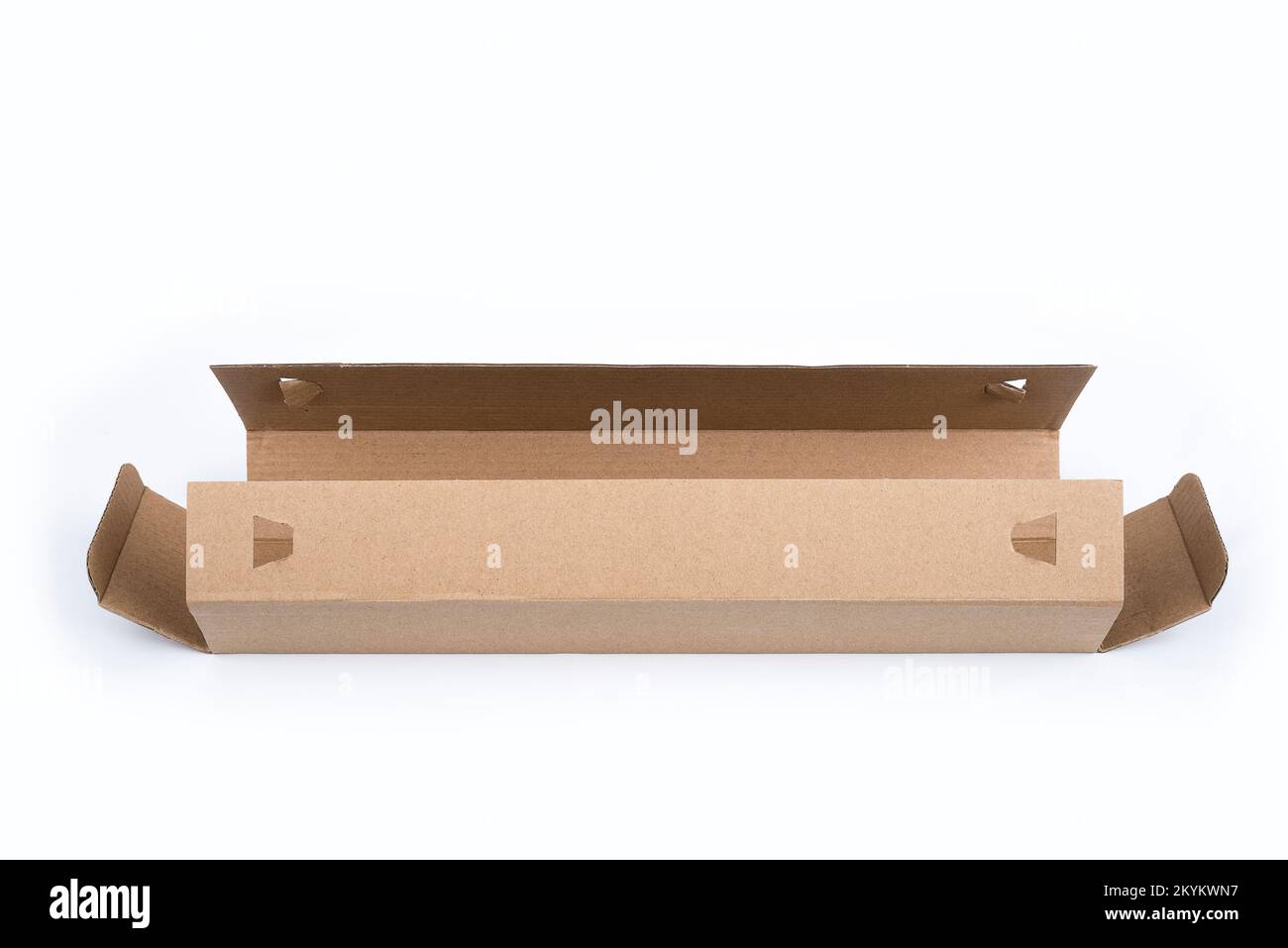 Simple foldable box for packaging on a white Stock Photo - Alamy