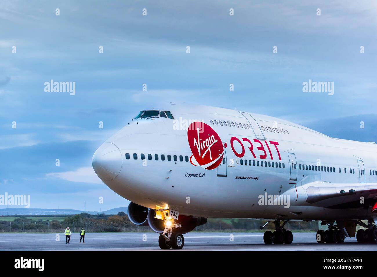An historic moment as the Virgin Orbit, Cosmic Girl, a 747-400 ...