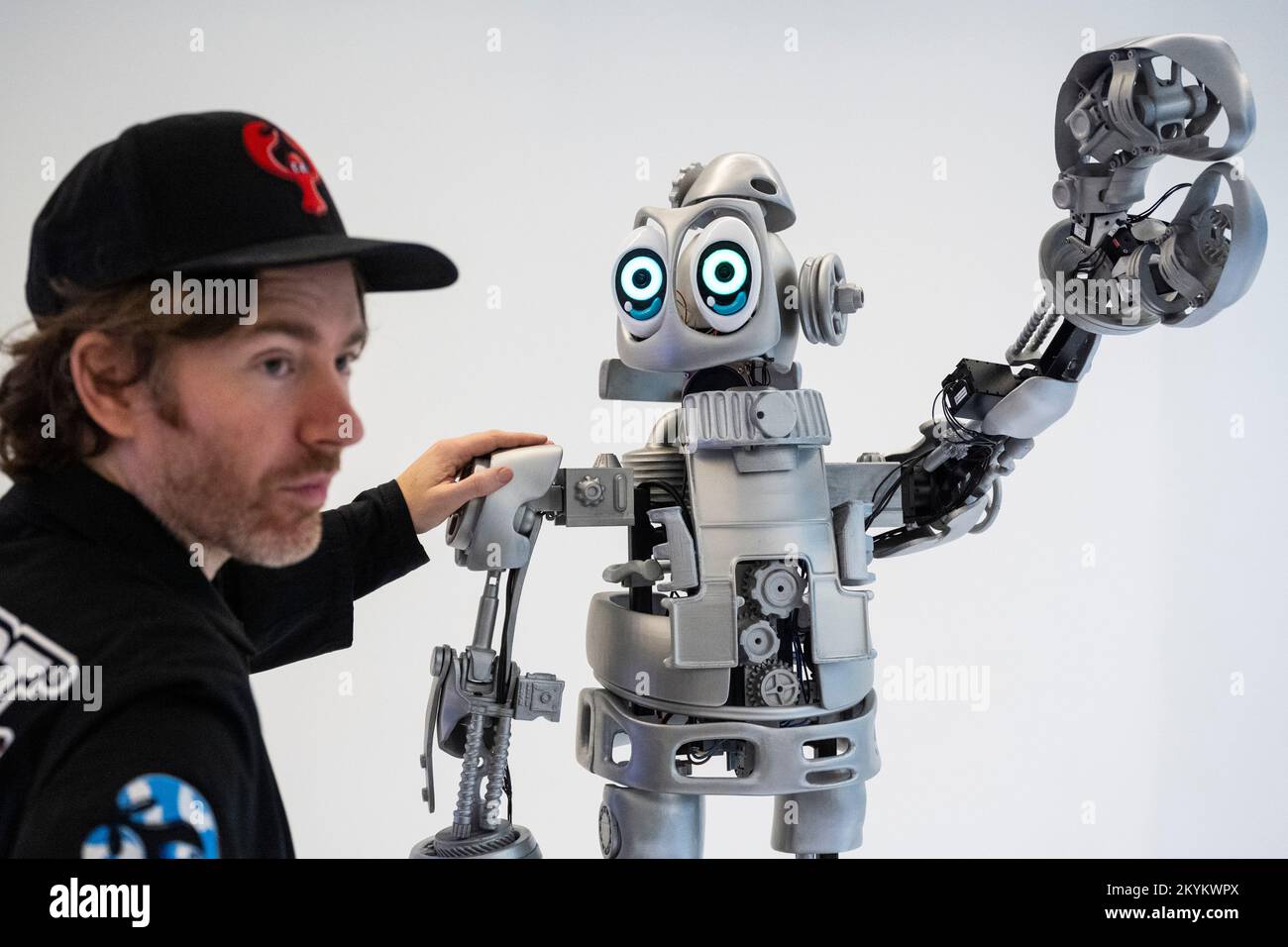 London, UK. 1 December 2022. Artist Philip Colbert unveils LobstarBot ...