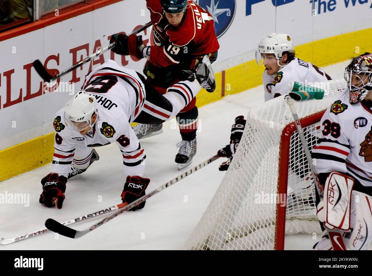 The NHL game between The Minnesota Wild-Chicago Blackhawks at Xcel ...