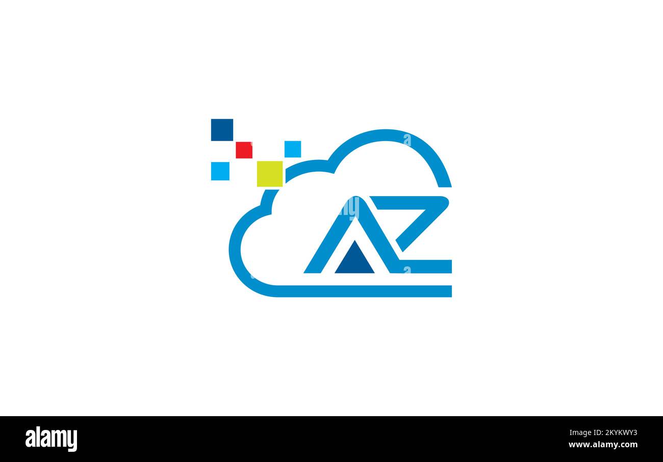 Cloud technology logo and Cloud Tech monogram Template and science and ...