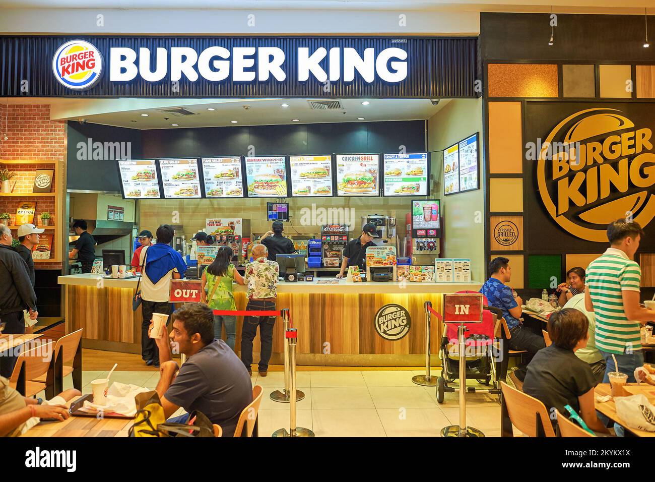 BANGKOK, THAILAND - JUNE 21, 2015: Burger King restaurant interior ...