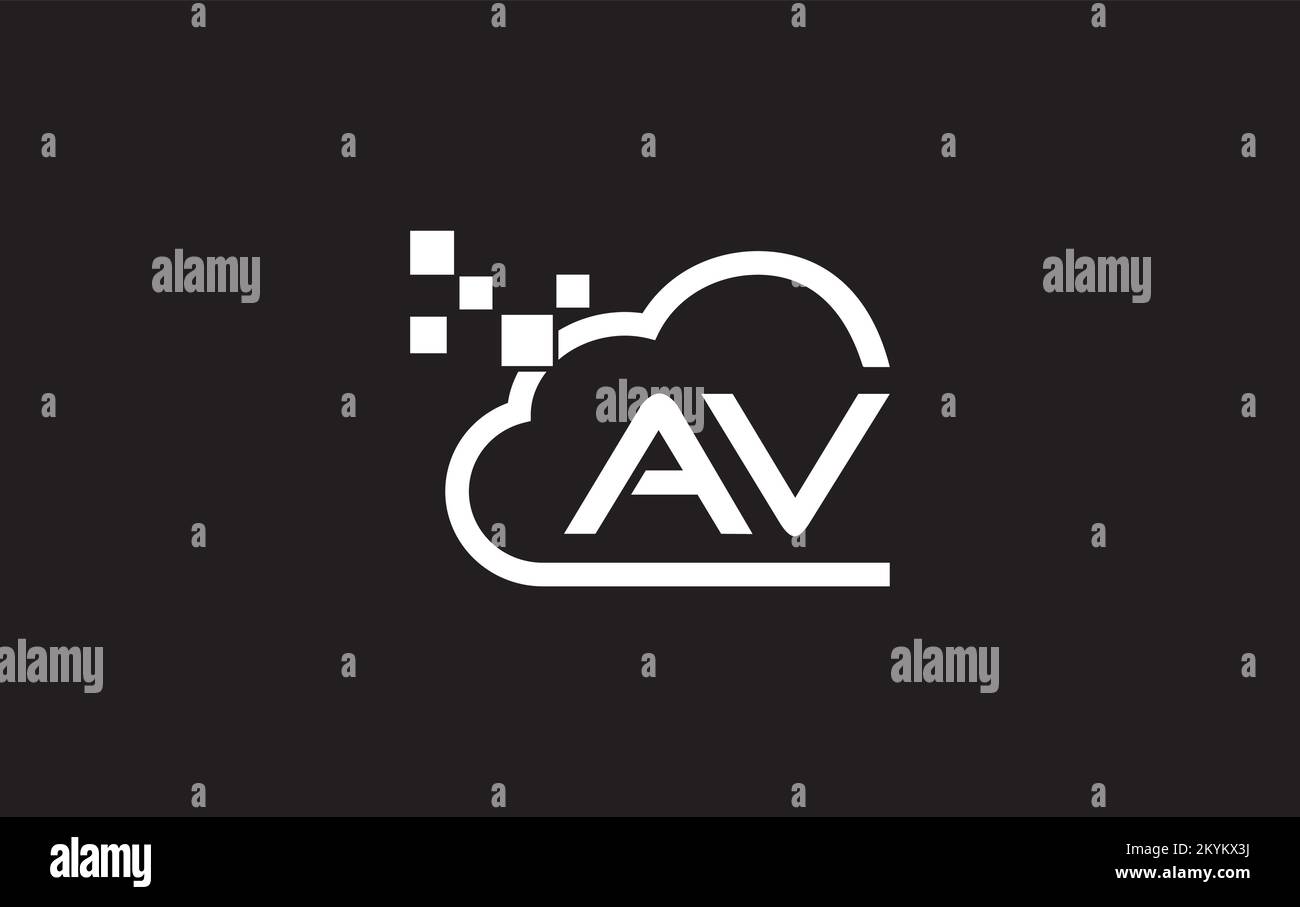 Cloud technology logo and Cloud Tech monogram Template and science and ...