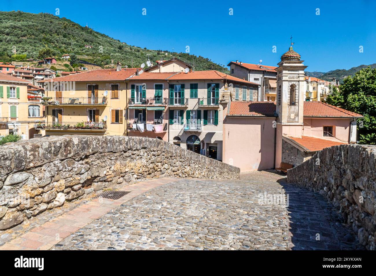 Dolceacqua, Italy - 06-07-2021: The beautiful Roman stone bridge in ...