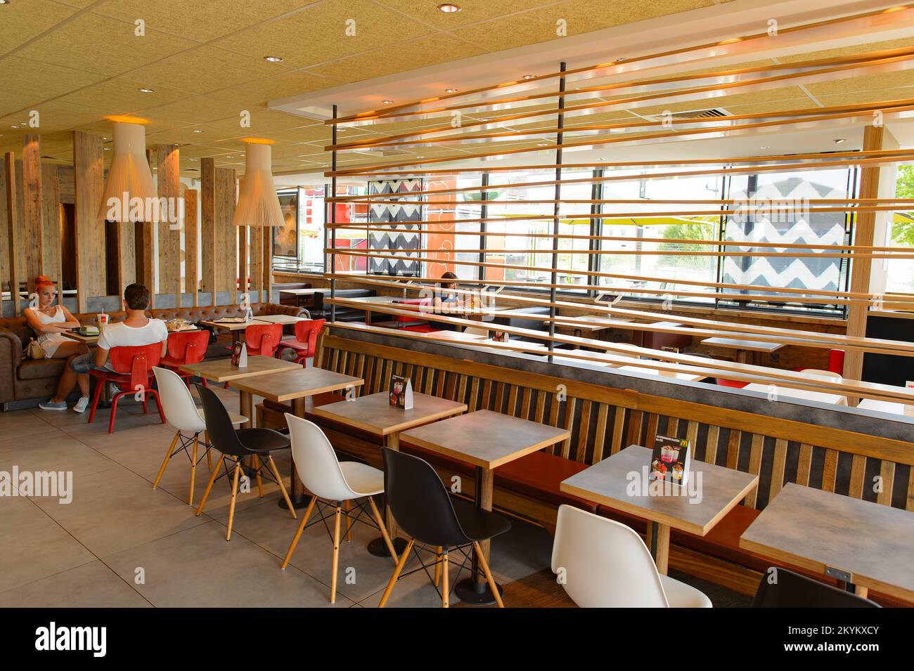LA VILLE-AUX-DAMES, FRANCE - AUGUST 12, 2015: McDonald's restaurant ...