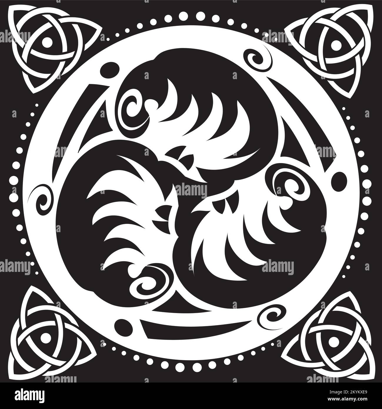 Celtic Symbol - Celtic Knot and Triskelion Circle - Trinity - Sacred ...