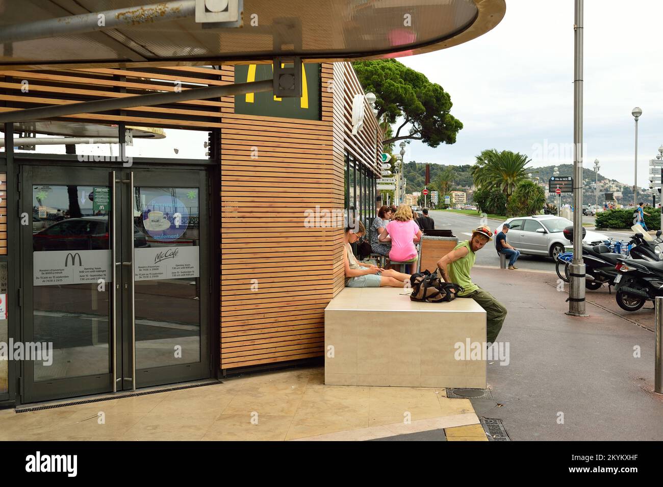NICE, FRANCE - AUGUST 15, 2015: McDonald's restaurant exterior ...
