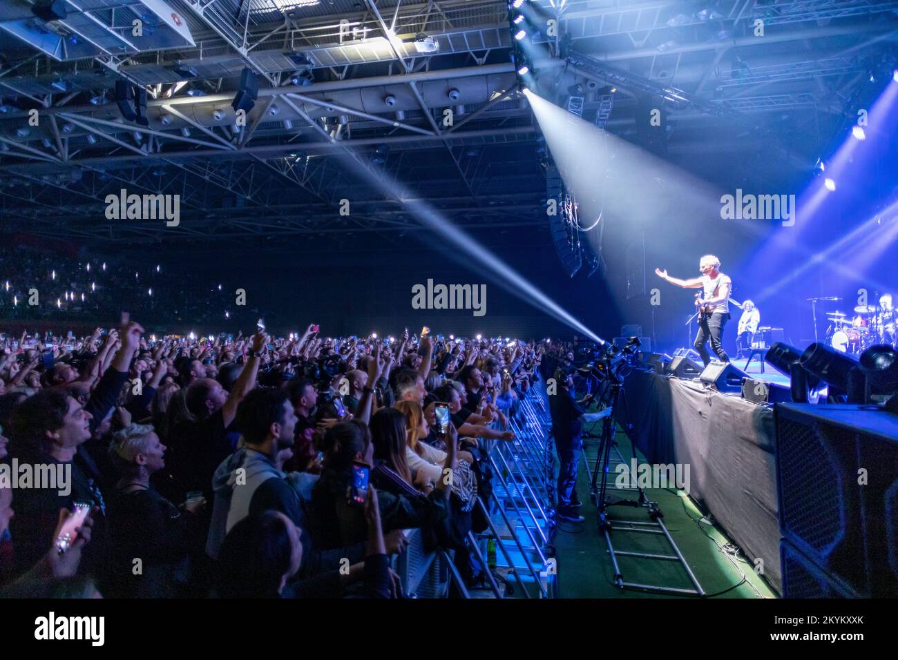 Sting, real name Gordon Sumner, live performance on stage. Bass player ...