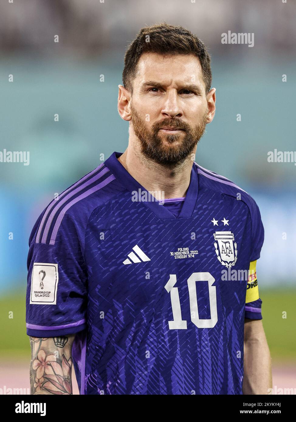 DOHA - Lionel Messi of Argentina during the FIFA World Cup Qatar 2022 ...