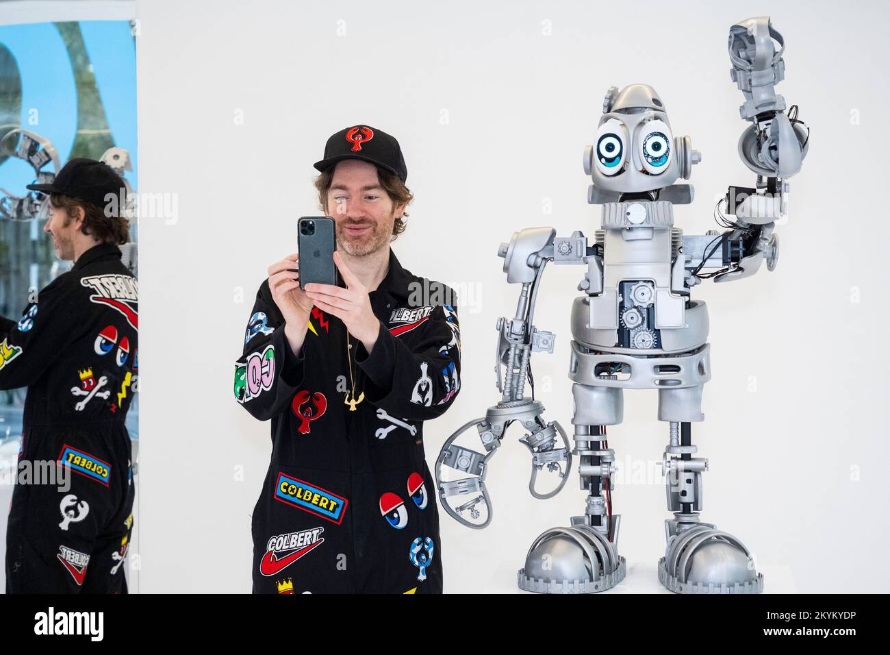 London, UK. 1 December 2022. Artist Philip Colbert unveils LobstarBot ...